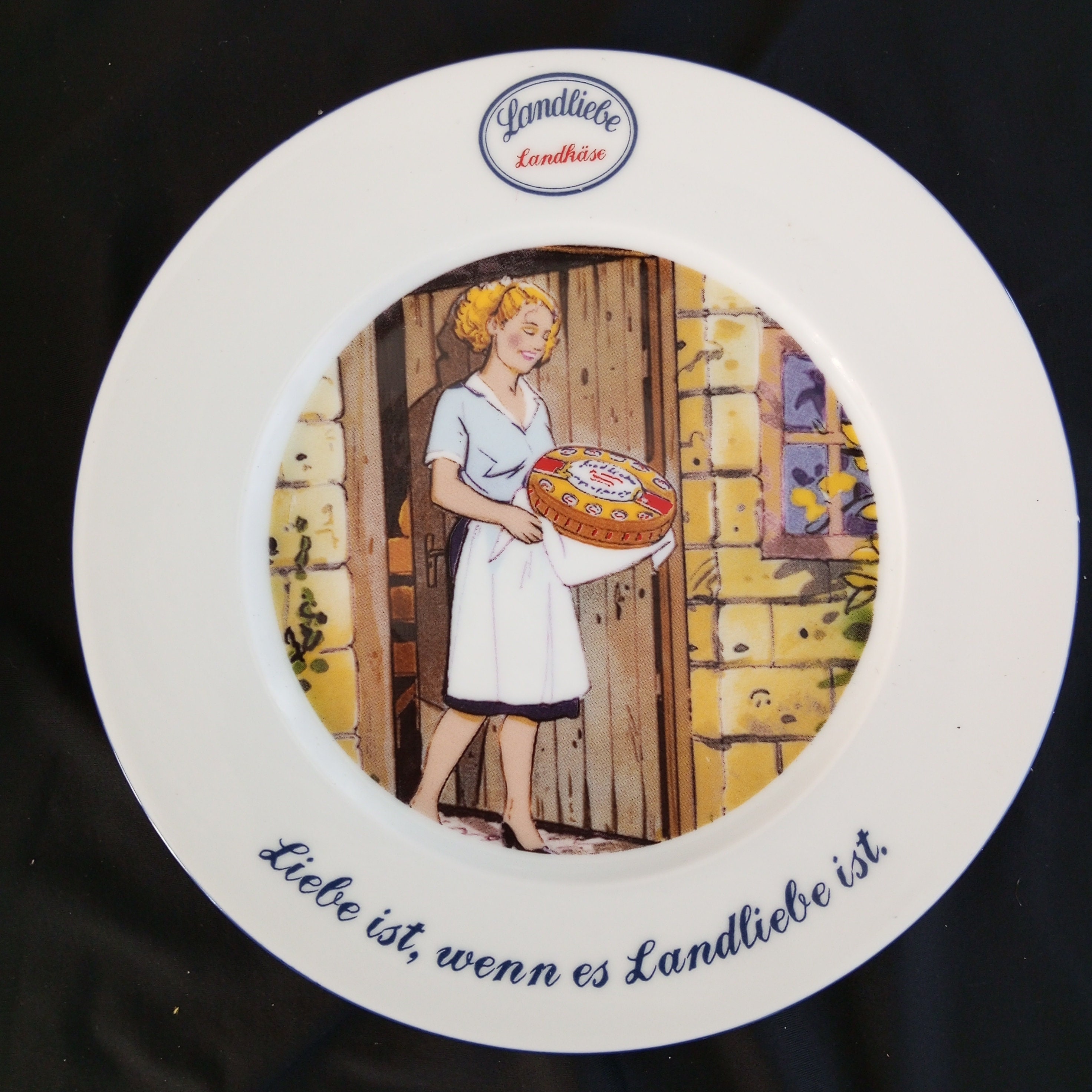 Antiguo Landliebe Country Cheese Advertising Plate Porcelana9 ...