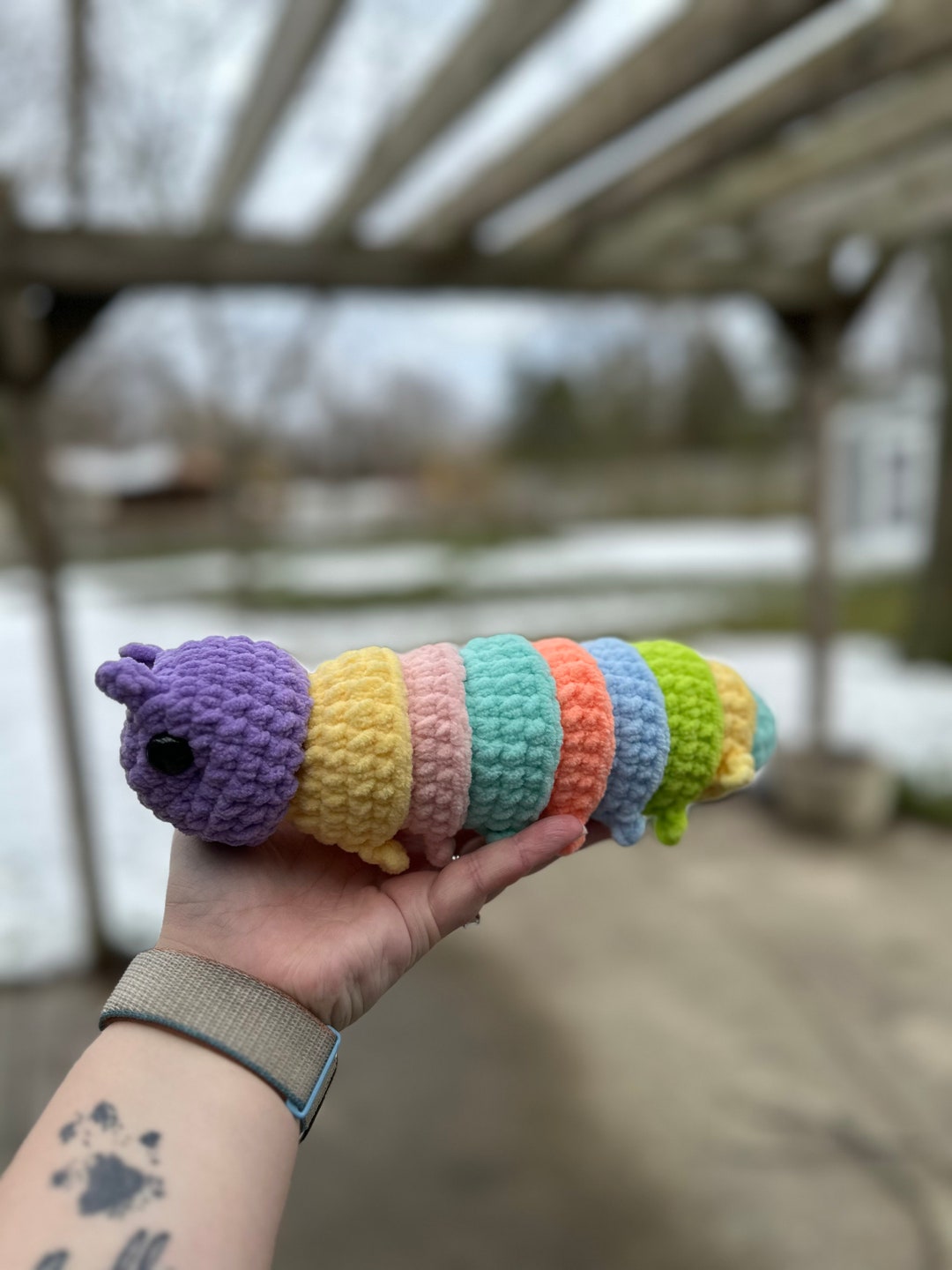 Crochet Caterpillar Fidget - Etsy