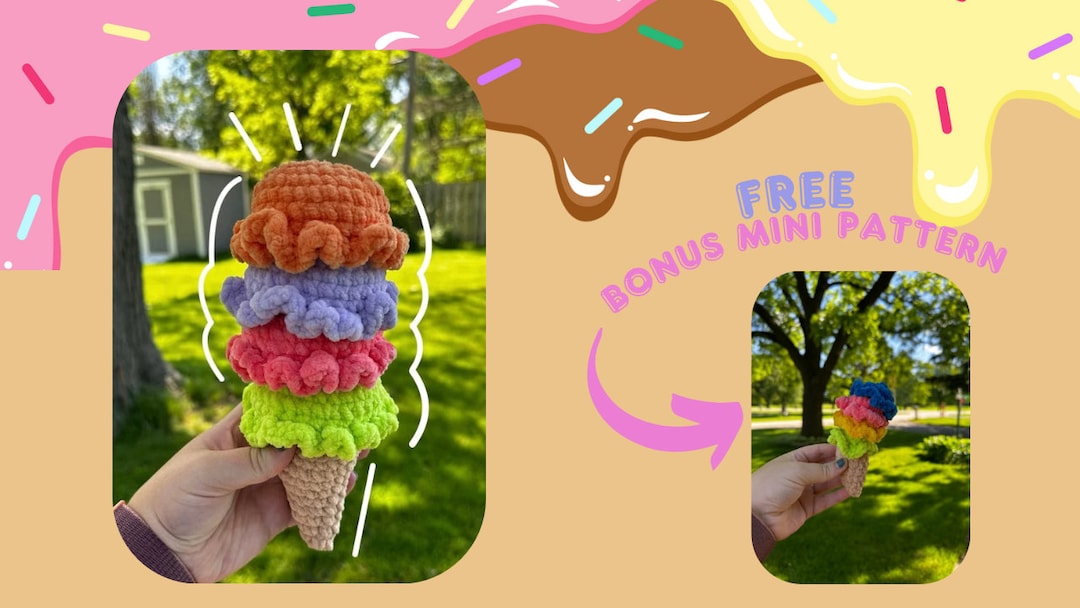 Crochet Fidget Ice Cream PATTERN - Etsy