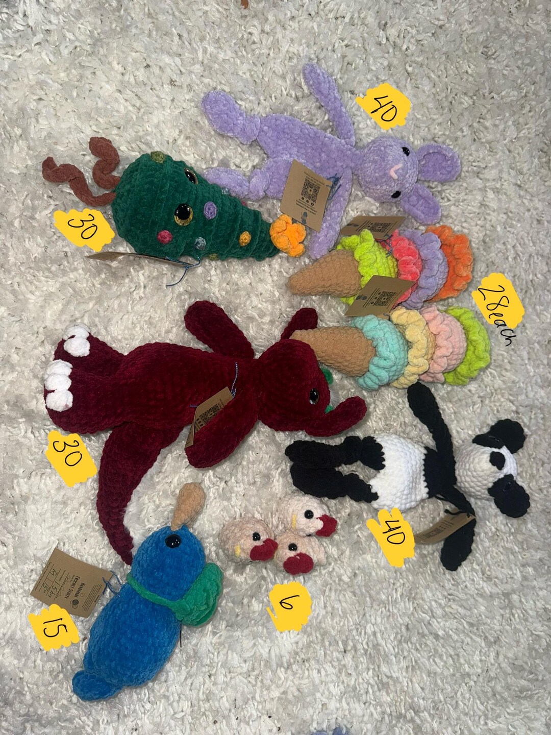 READY TO SHIP- Crochet Amigurumi Animals Plushies Lovey - Etsy