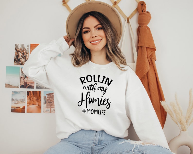 Rollin With My Homies Mom Life Svg, Funny Momlife Car Sticker Decal Svg ...