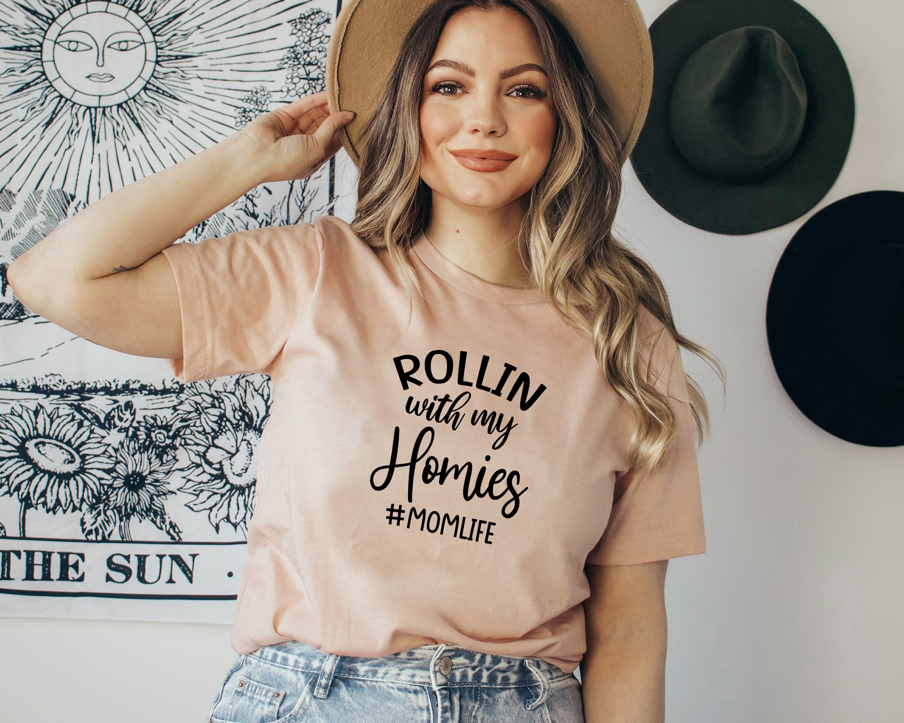 Rollin With My Homies Mom Life Svg, Funny Momlife Car Sticker Decal Svg ...