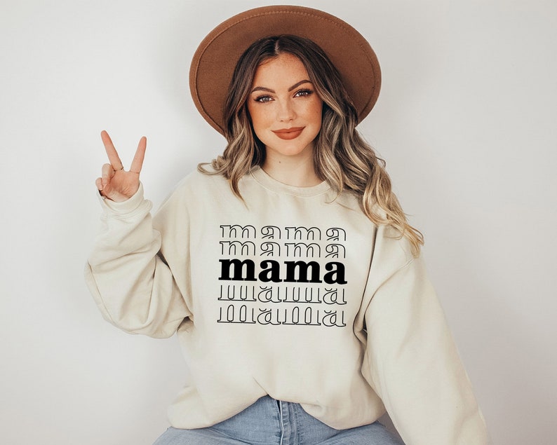 Mama Stacked Svg Retro Mom Svg Mothers Day Mom Life Shirt Silhouette