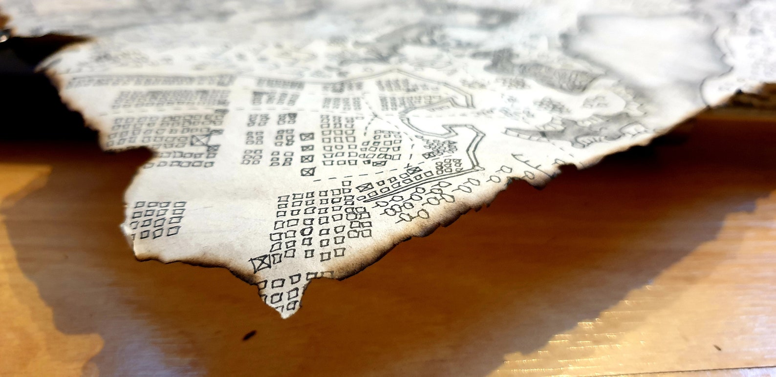 Fantasy Velen & Novigrad Map Ink and Charcoal A3 and A4 Custom Hand ...