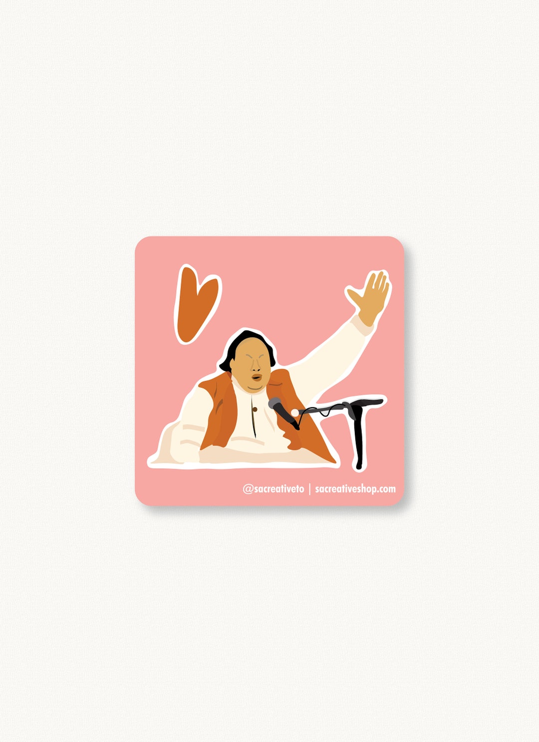 Nusrat Fateh Ali Khan Sticker 4x4 - Etsy