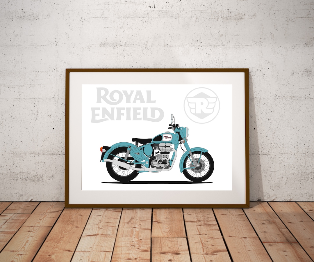 Royal Enfield Bullet - Print (A4) - Etsy