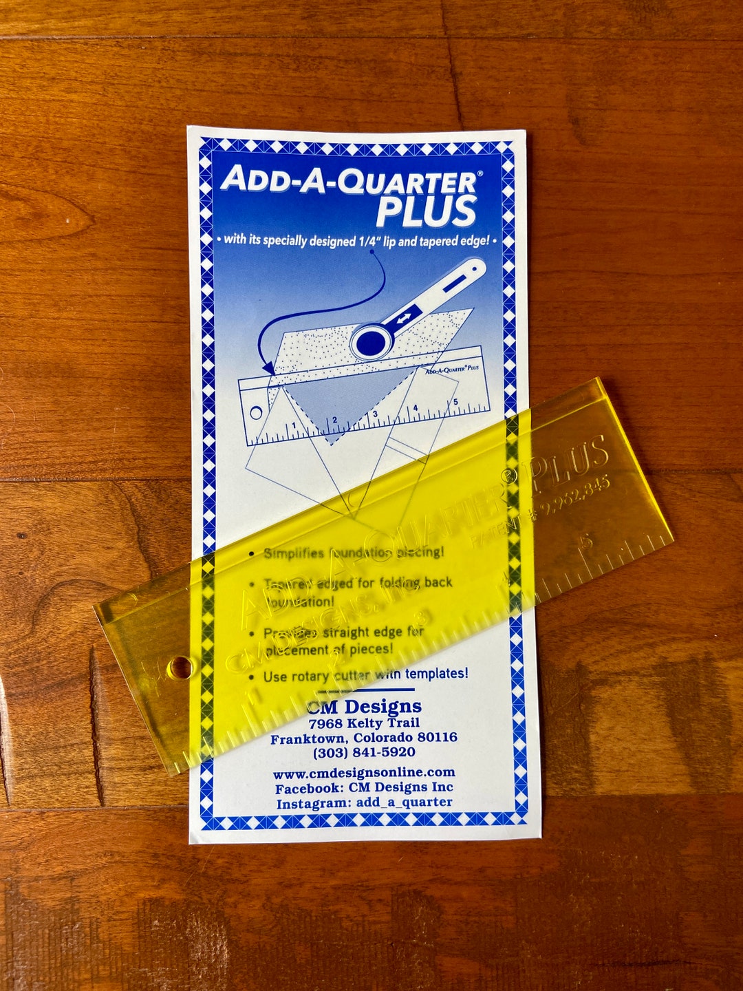 Add-a-quarter Plus Ruler 6 Inch | CM Designs - Etsy