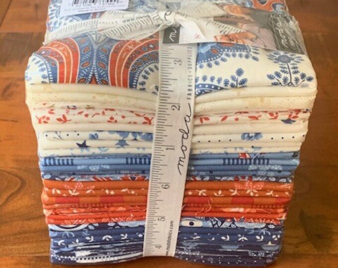 Moda Isabella by Minick and Simpson Swirly Calico Print on Cream item ...