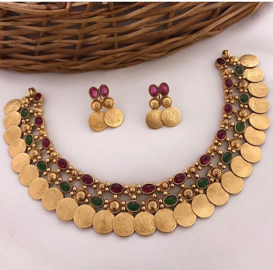 Coin | Kashu | Lakshmi Necklace | Traditional Kerala Ornaments | Temple ...