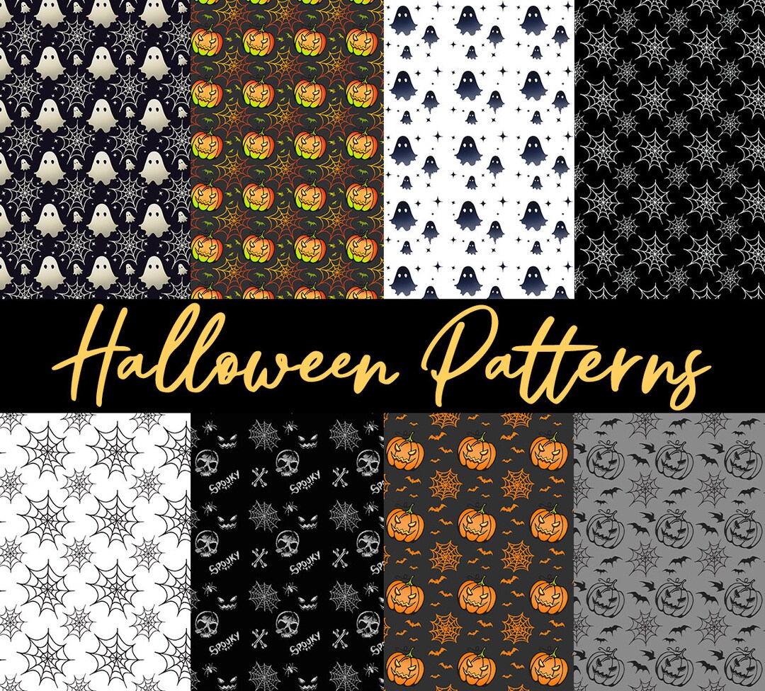 8 Printable Halloween Patterns Digital Download - Etsy
