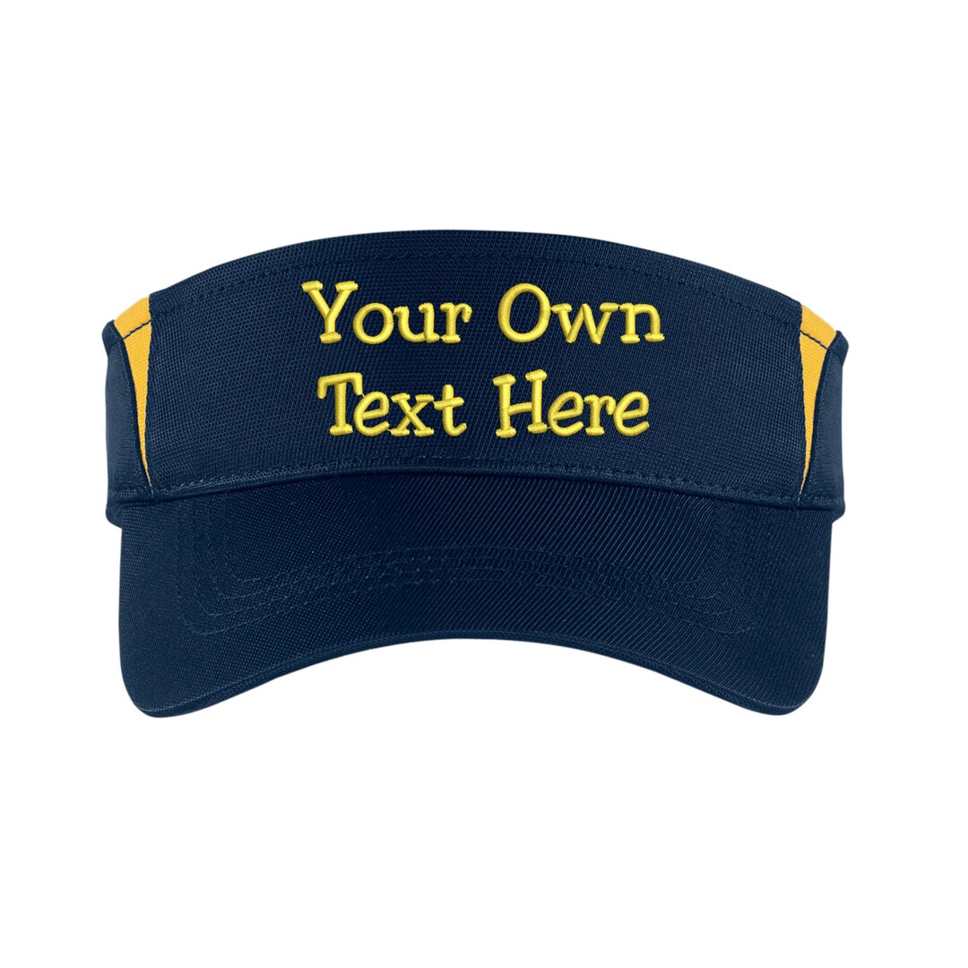 Love Sketches Custom Visor Hat Embroider Your Own Text Customized ...