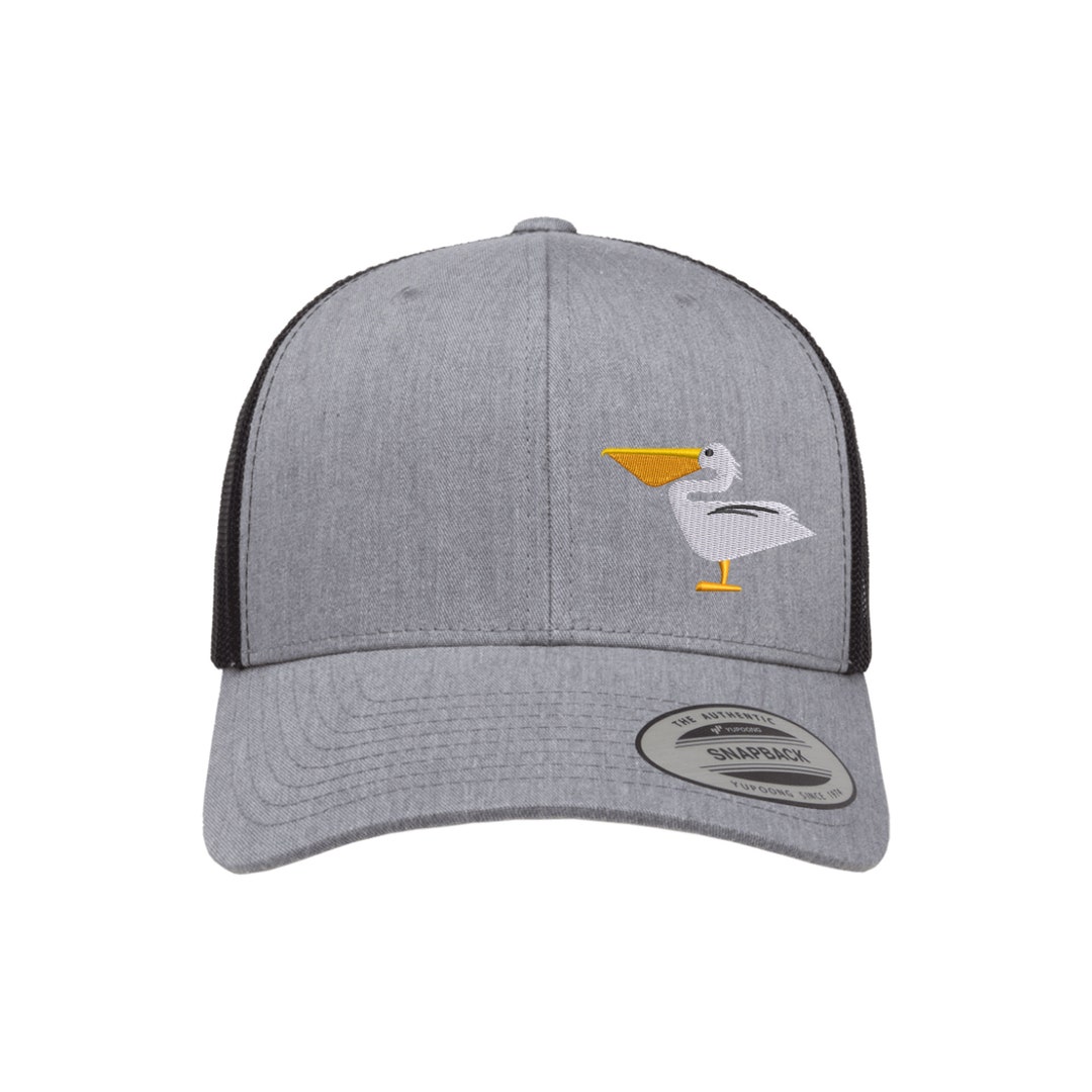 Love Sketches Embroidered Pelican Fill Trucker Snapback Cap Mesh Back ...