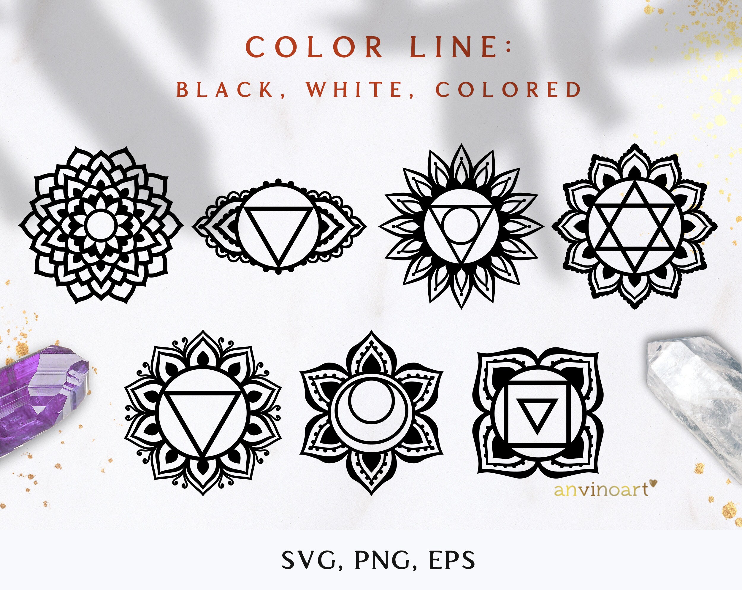 Chakra Svg, Chakra Clipart, Yoga Svg,chakra Vector, Meditation Namaste ...