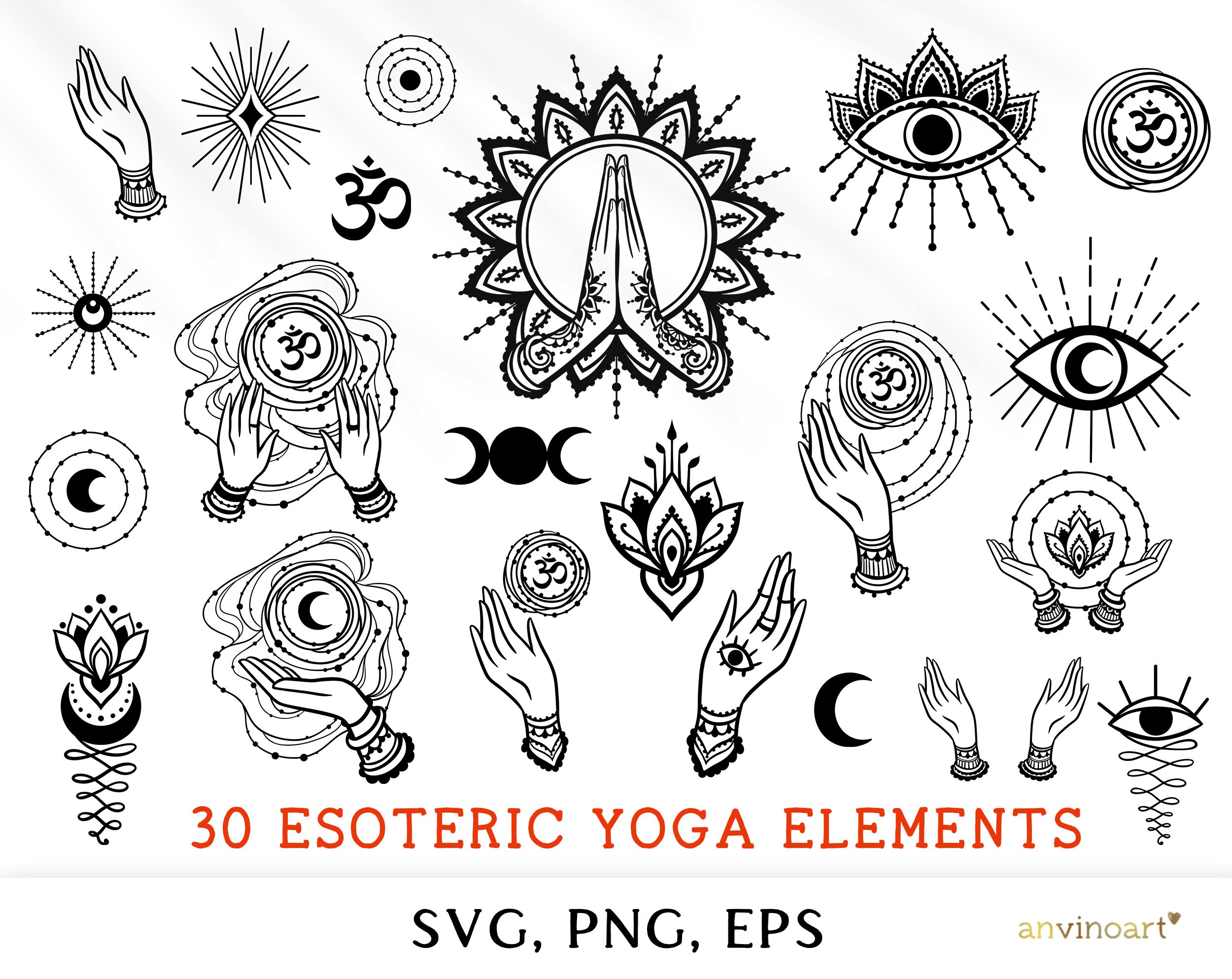 Yoga SVG Esoteric SVG Mystery Svg Svg Files for Cricut OM - Etsy