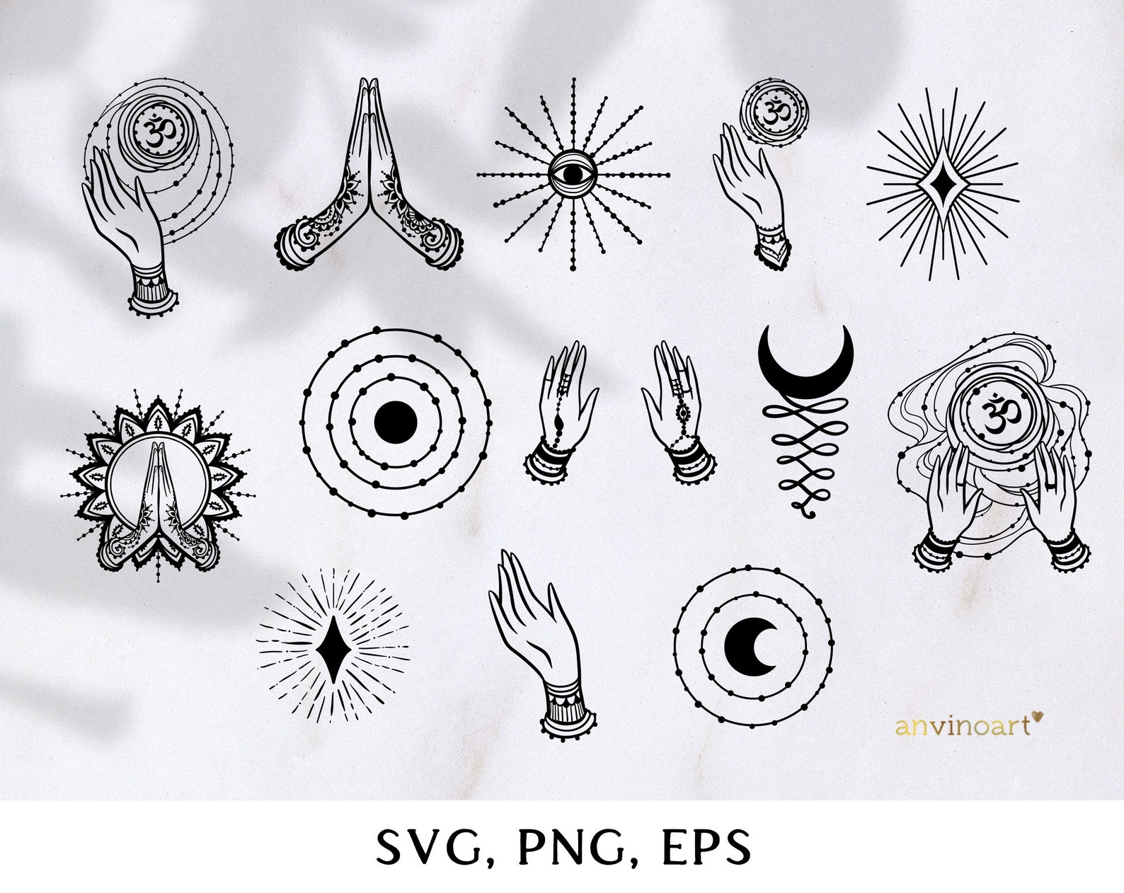 Yoga SVG Esoteric SVG Mystery Svg Svg Files for Cricut OM | Etsy