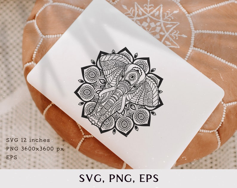 Elephant Mandala Svg Elephant Svg Svg Cut Files Animal Svg - Etsy