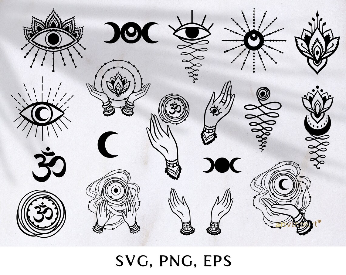 Yoga SVG Esoteric SVG Mystery Svg Svg Files for Cricut OM | Etsy