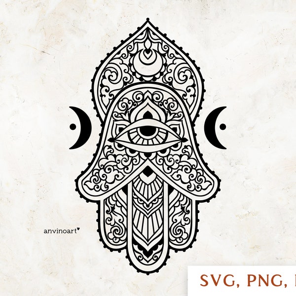 Hand of Fatima Svg - Etsy