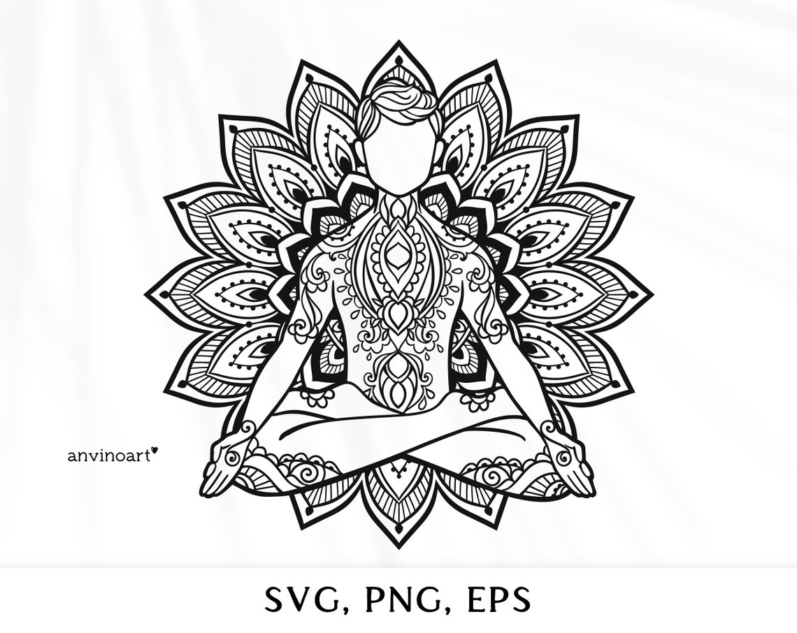 Yoga Svg Yoga Man Svg Yoga Guy Namaste Buddha Lotus Svg | Etsy