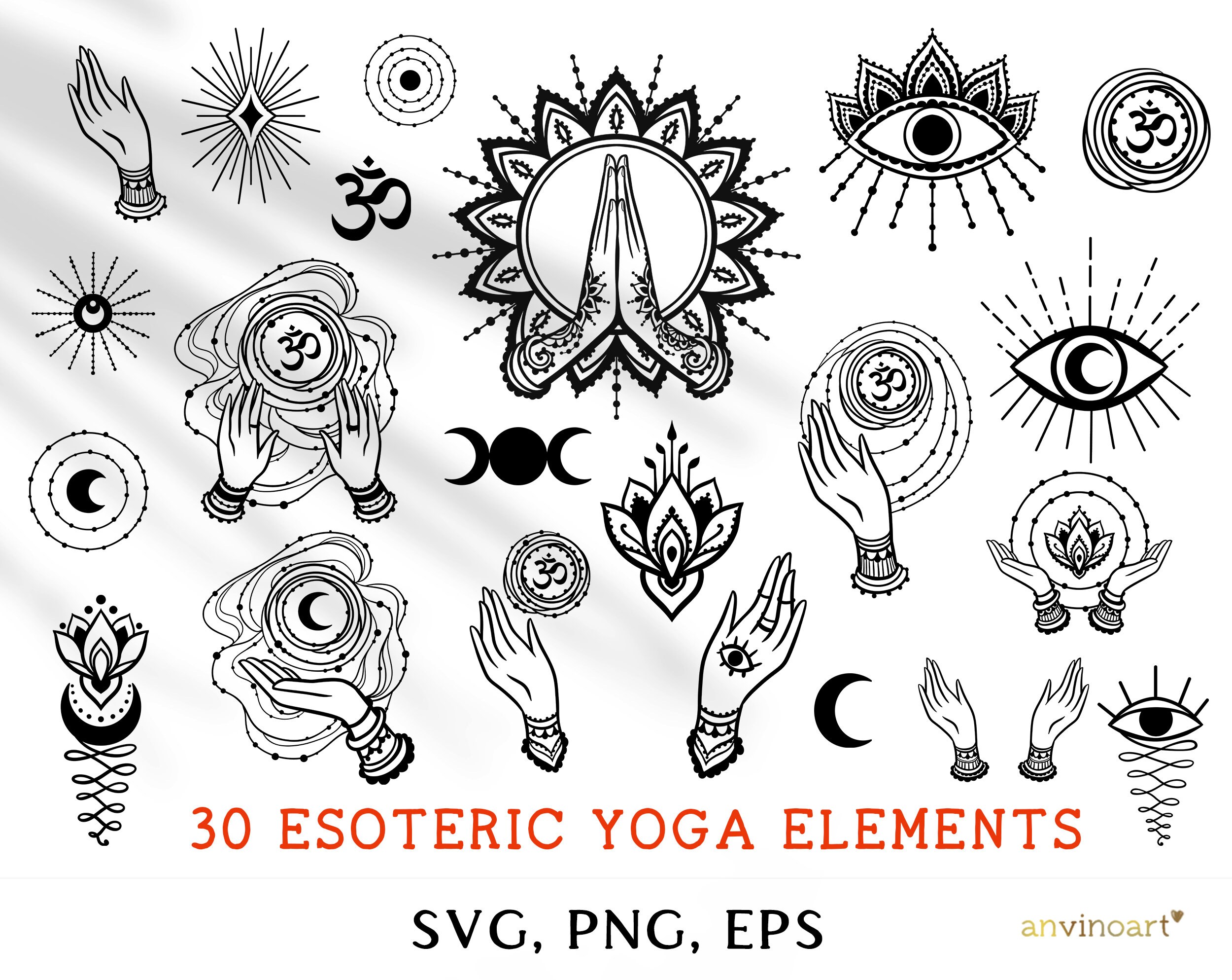 Yoga SVG Esoteric SVG Mystery Svg Svg Files for Cricut OM | Etsy