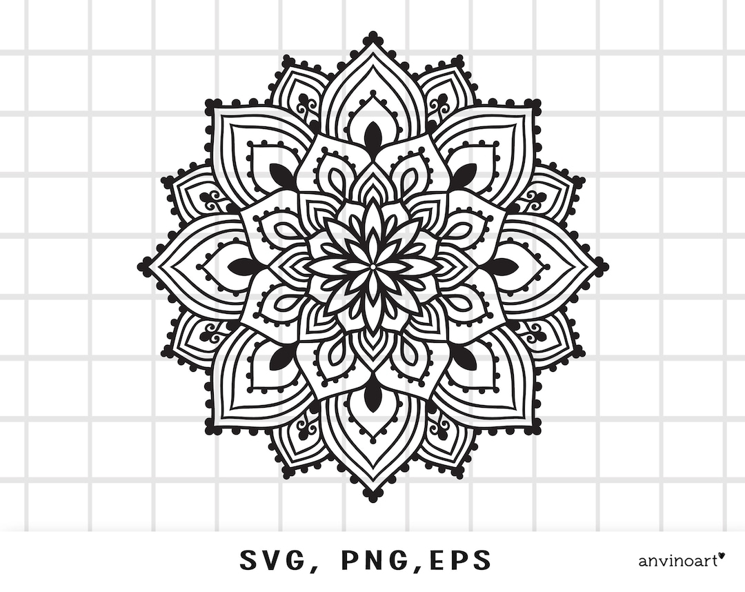 Mandala Yoga Svg, Boho Mandala Svg, Mandala SVG Files Flower Mandala ...