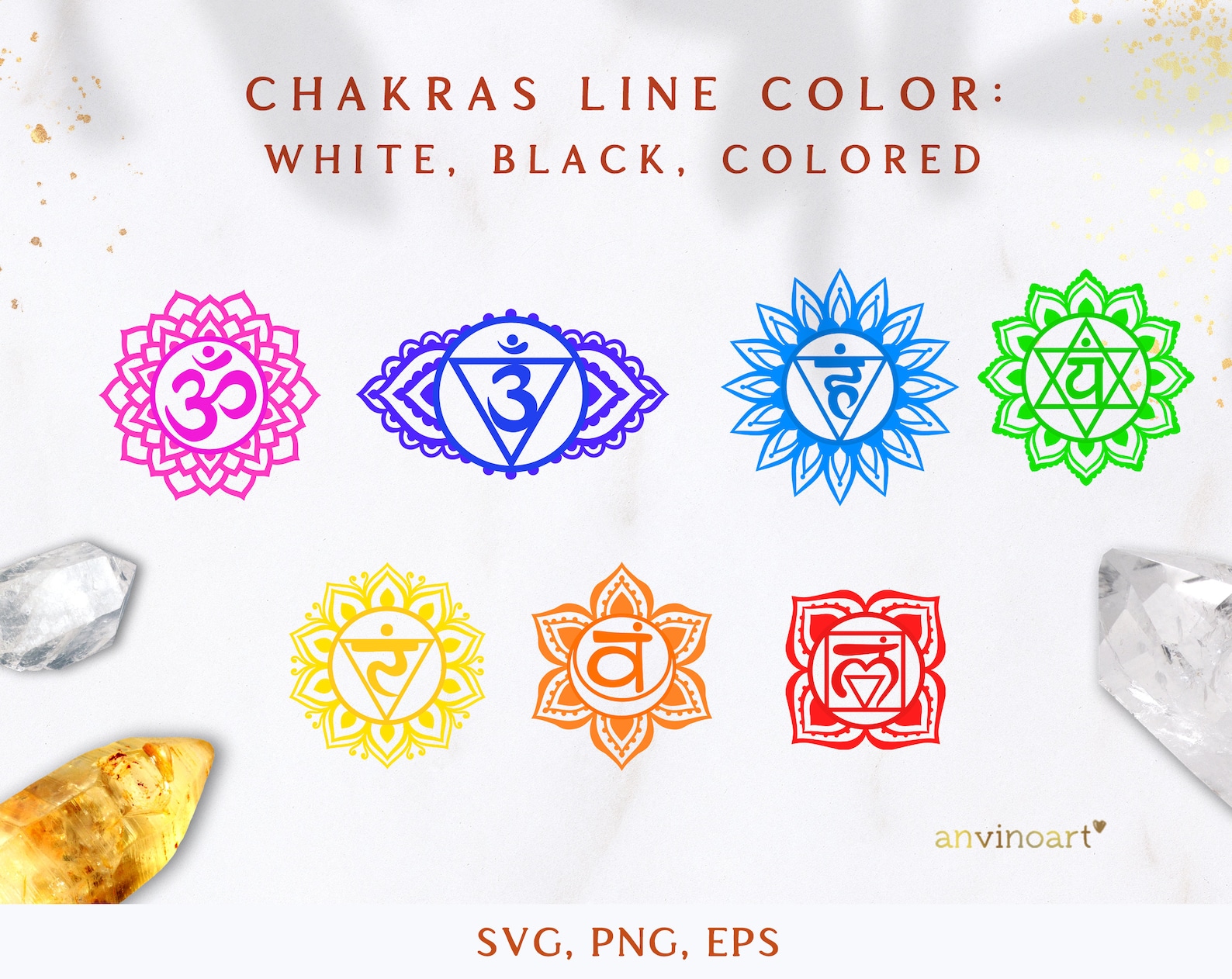 Chakra SVG Chakra Clipart Chakra Png Om Svg Mandala - Etsy Canada