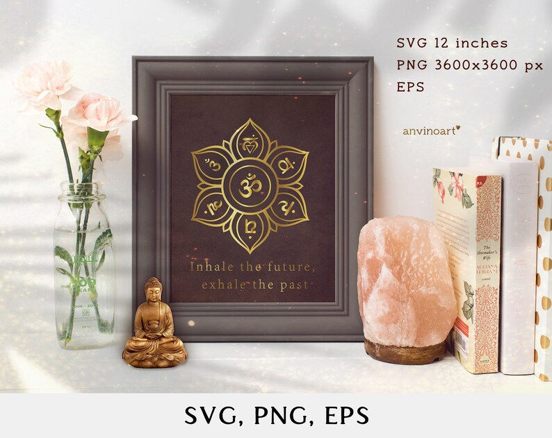 Chakra SVG, Chakra Flower, Om, Om Svg, Yoga Svg, Meditation Svg Yoga ...