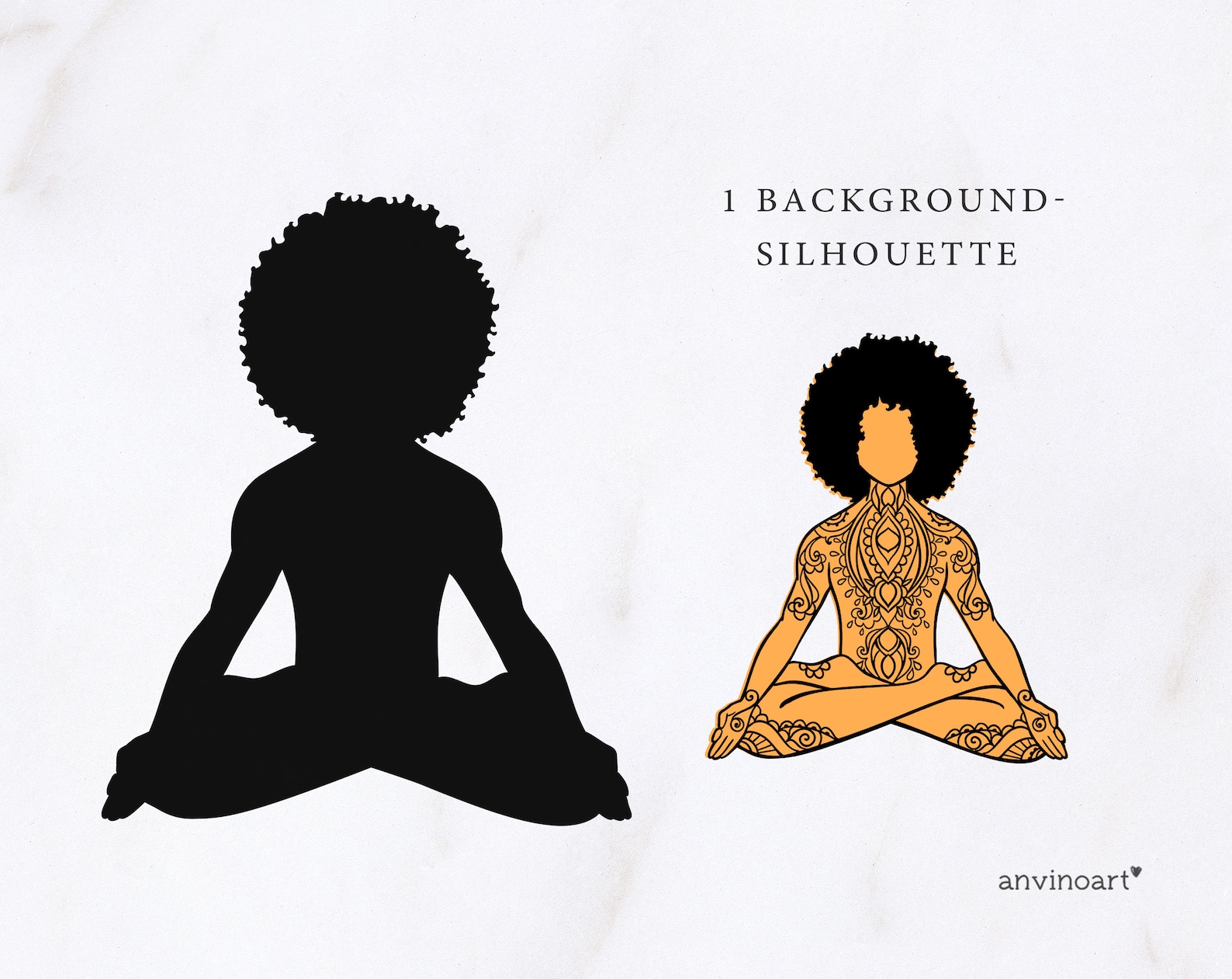 Yoga Svg Yoga Afro Man Svg Yoga Afro Silhouette Svg Buddha - Etsy