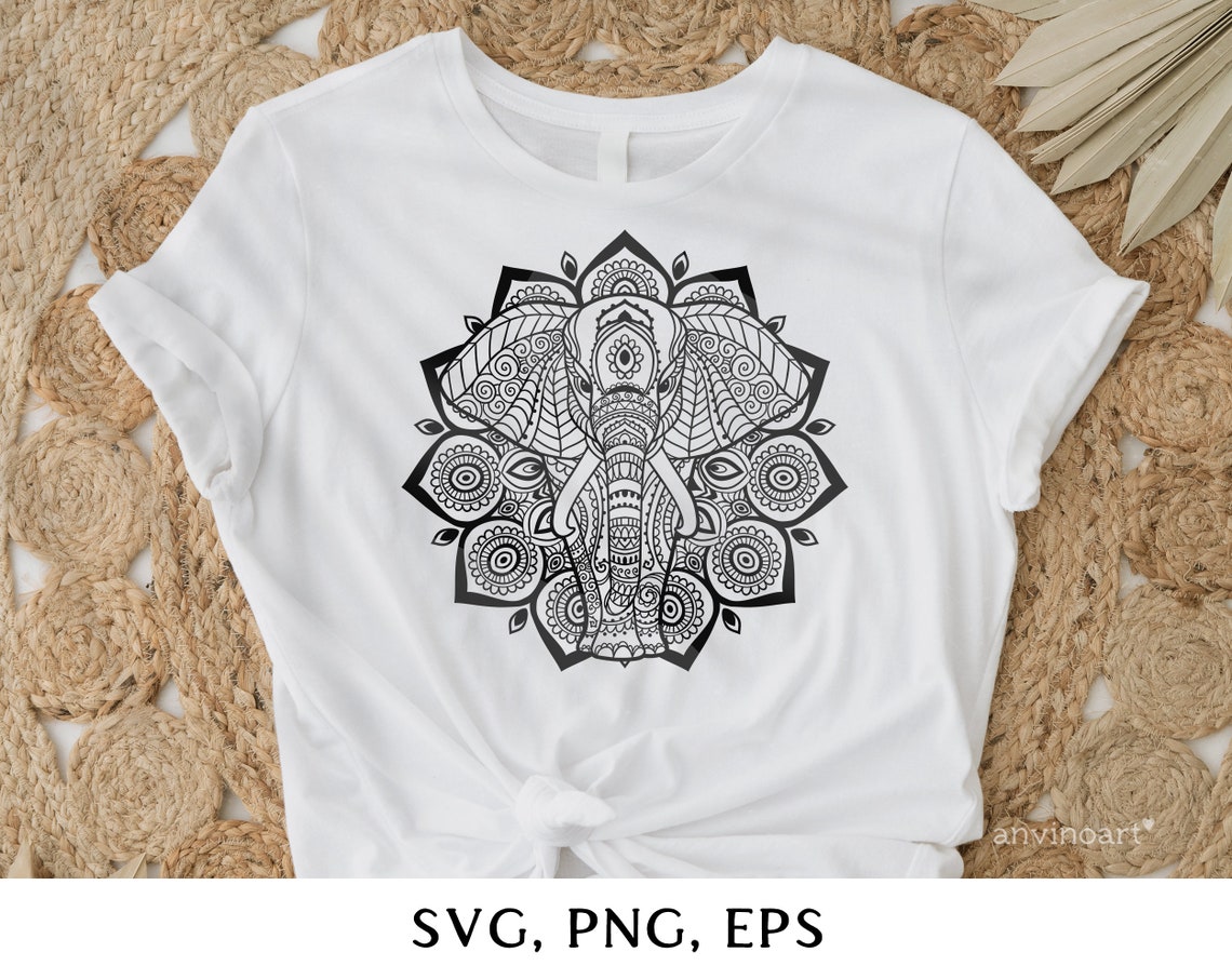 Elephant Mandala Svg Elephant Svg Svg Cut Files Animal Svg - Etsy