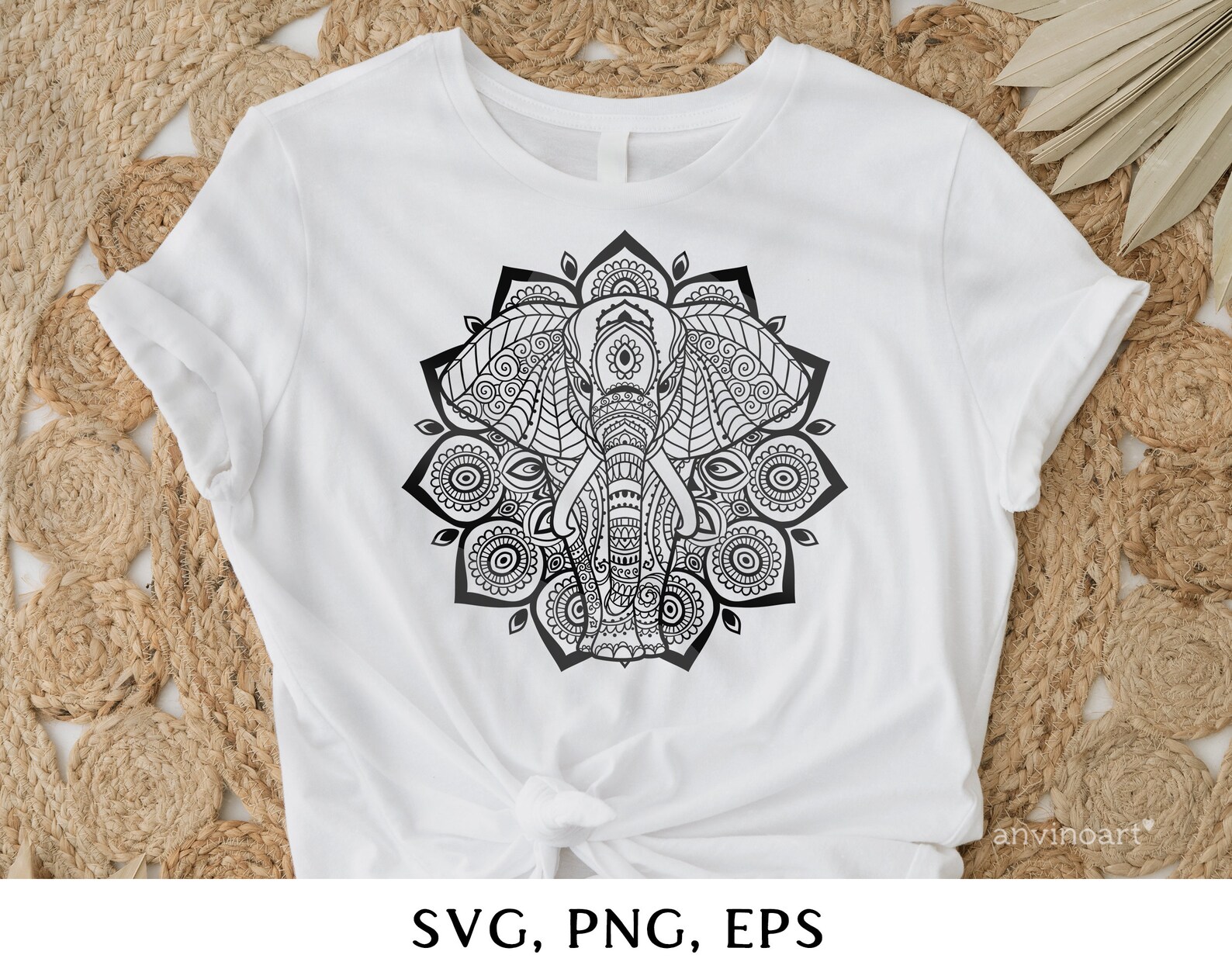 Elephant Mandala Svg, Elephant Svg, Svg Cut Files, Animal Svg ...