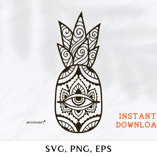 Pineapple Zentangle - Etsy