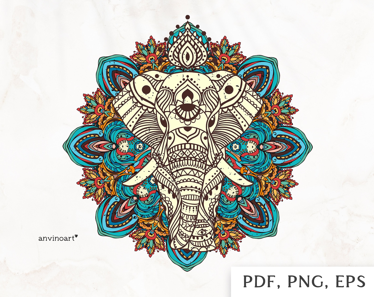 Elephant Mandala Png Clipart Elephant Clipart Mandala - Etsy