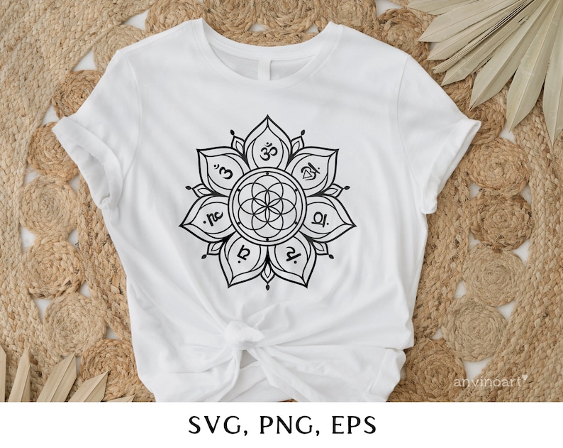 Chakra SVG Yoga Svg Sacred Geometry Svg Chakra Om Flower - Etsy