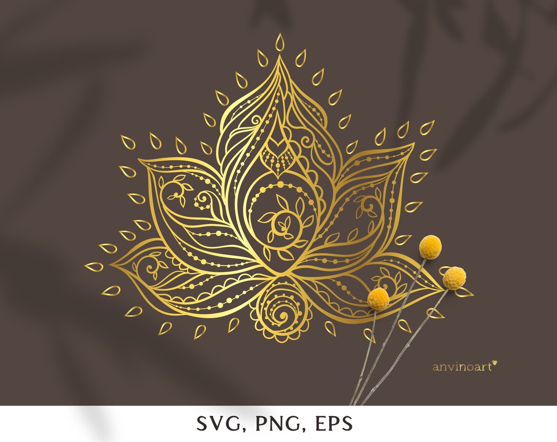 Lotus Svg Flower Svg Lotus Flower Svg Svg for Cricut Lotus - Etsy