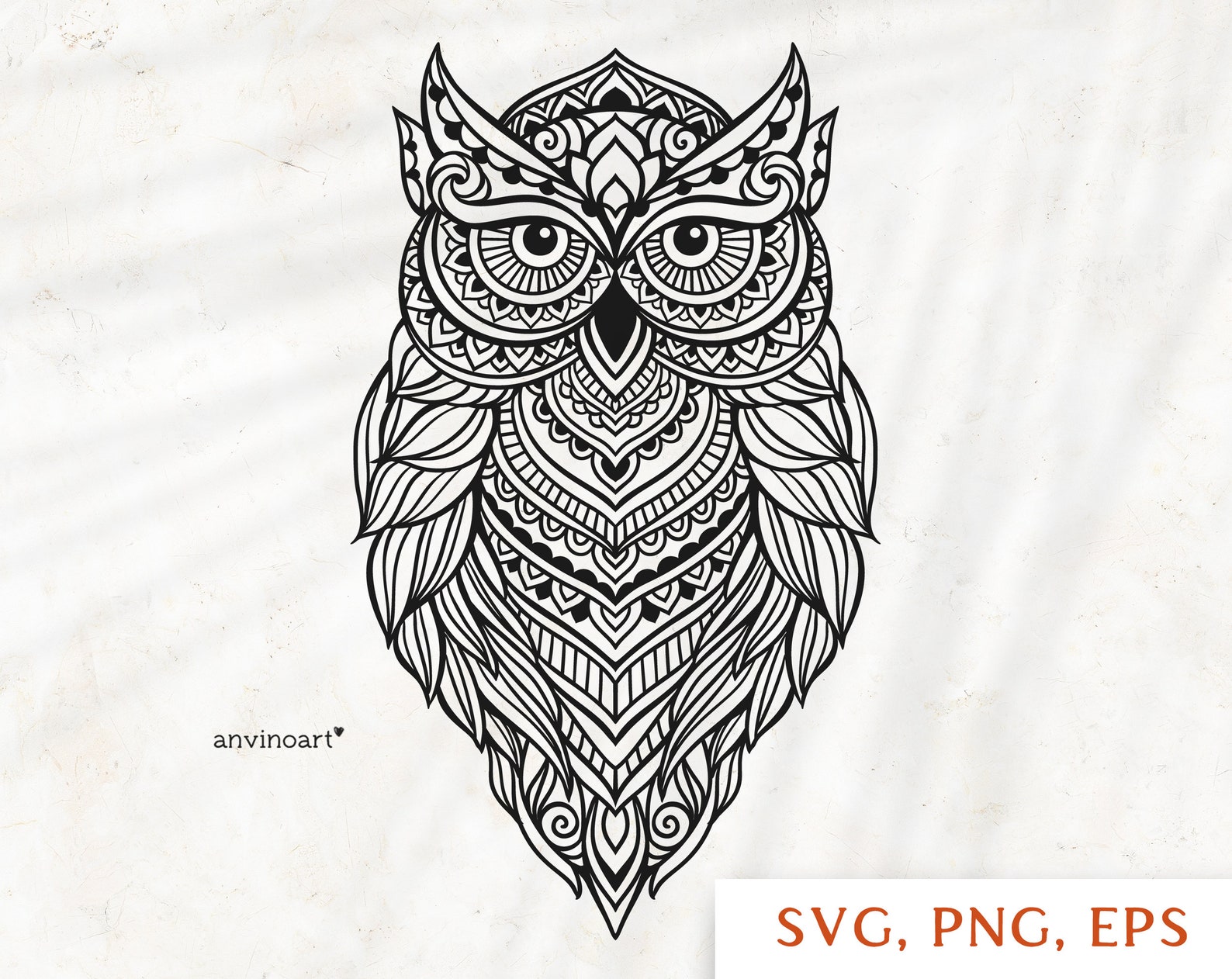 Owl SVG Owl Zentangle Svg Owl Silhouette Clipart Cutting Owl - Etsy
