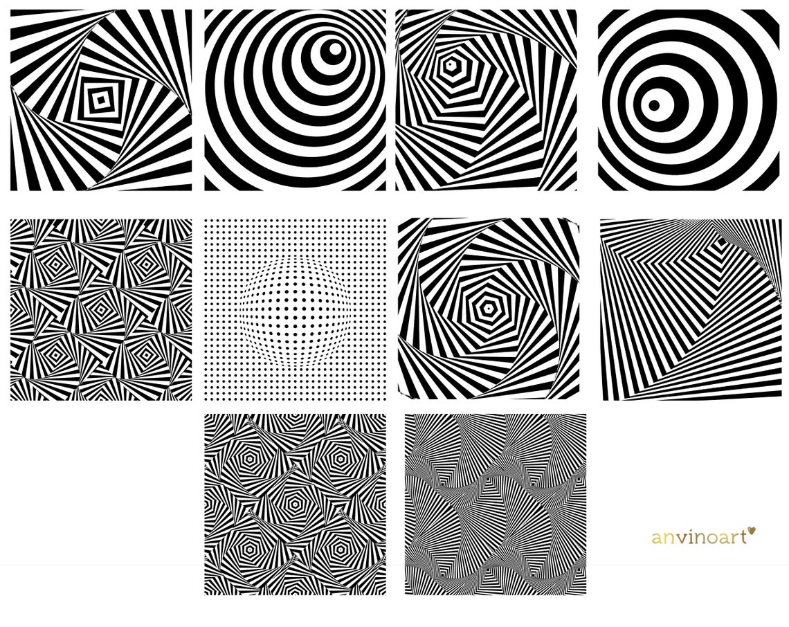 Optical Illusion SVG Set Stencil Sphere Illusion SVG Pattern | Etsy