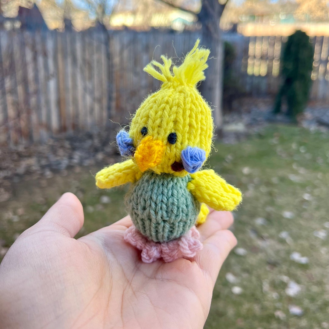 Adorable Knit Bird Cute Handmade Gift for Friend Parrot Plushie Pet ...