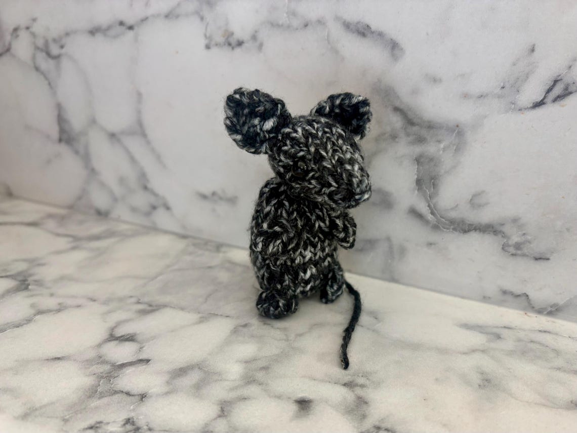 Handknit Mouse: Adorable Life Size Knit Plush - Etsy