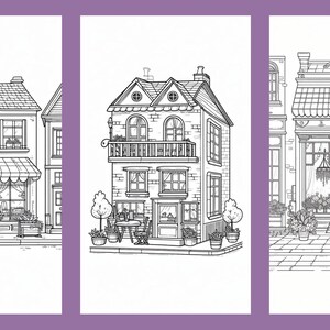 46 Cute Storefronts and Shops Digital Coloring Pages - Kids and Adult ...
