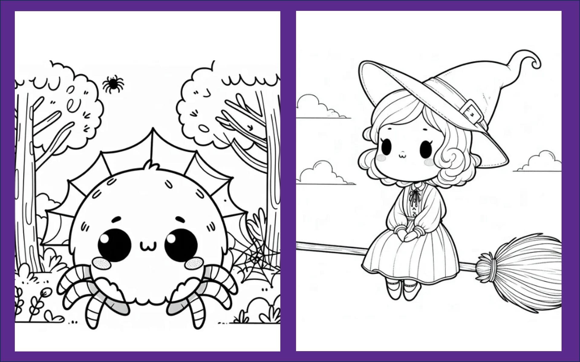 Cute and Spooky Halloween Coloring Pages for Kids and Adults - 20 ...