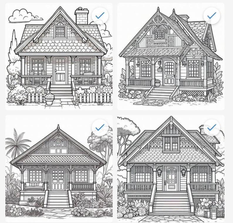PRINTABLE 20 Adorable House and Landscape Coloring Pages - Kids and ...