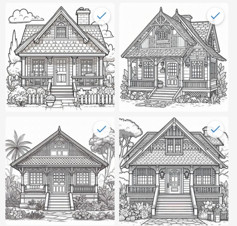 PRINTABLE 20 Adorable House and Landscape Coloring Pages - Kids and ...