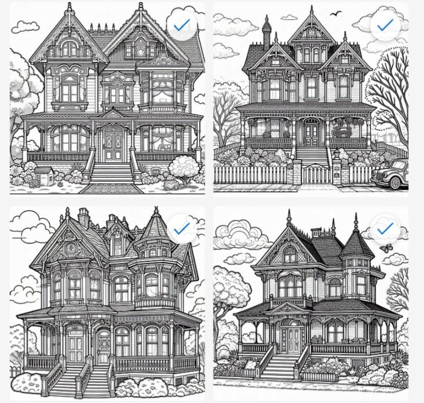 28 Unique House Design Coloring Pages - Etsy