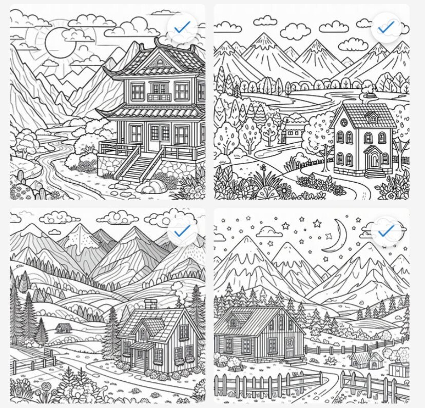 PRINTABLE 20 Adorable House and Landscape Coloring Pages - Kids and ...