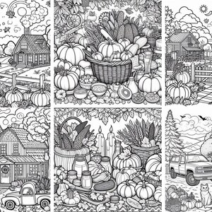 35 Fall/autumn Scenery Coloring Pages - Kids and Adult Coloring Book ...