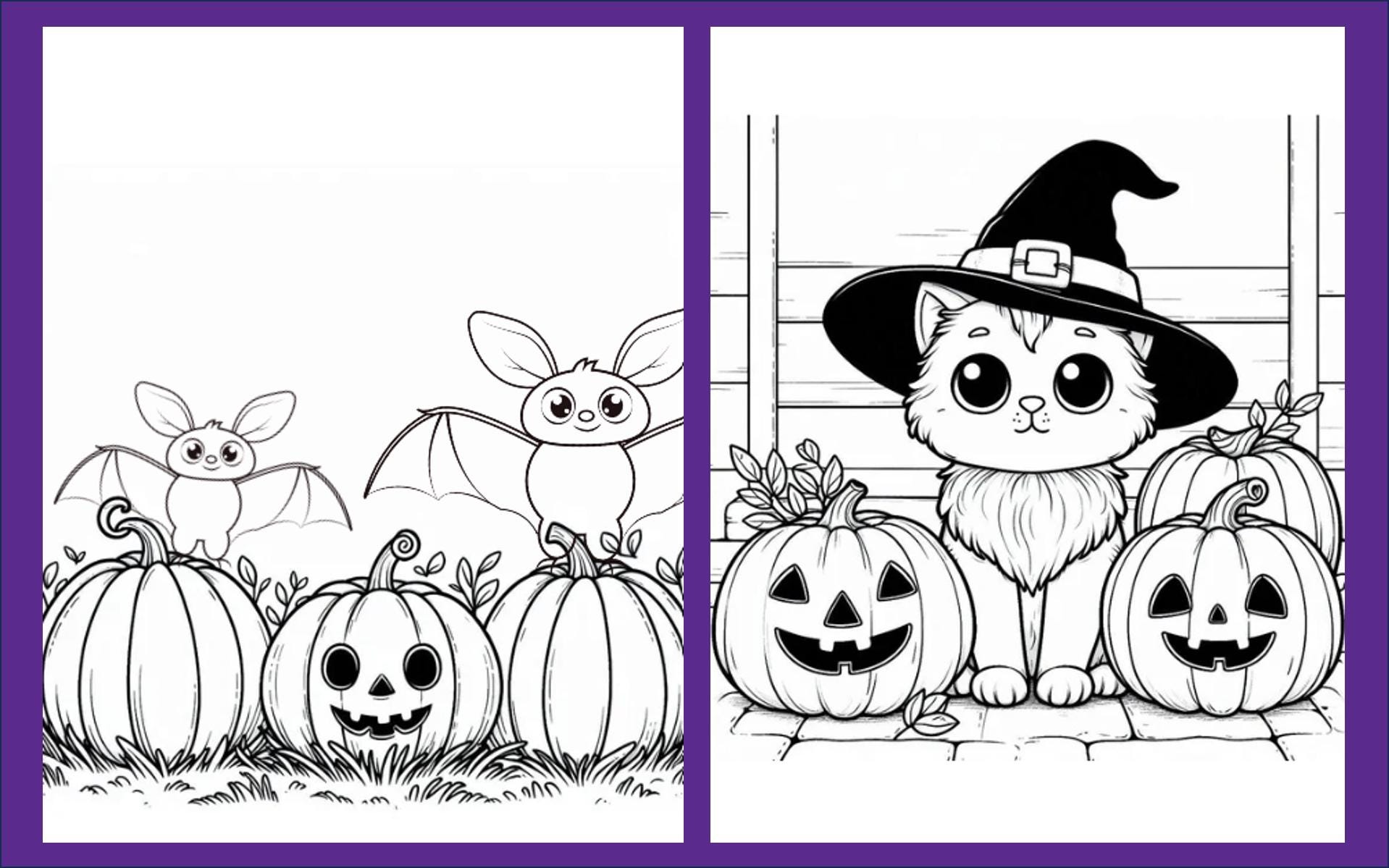 Cute and Spooky Halloween Coloring Pages for Kids and Adults - 20 ...