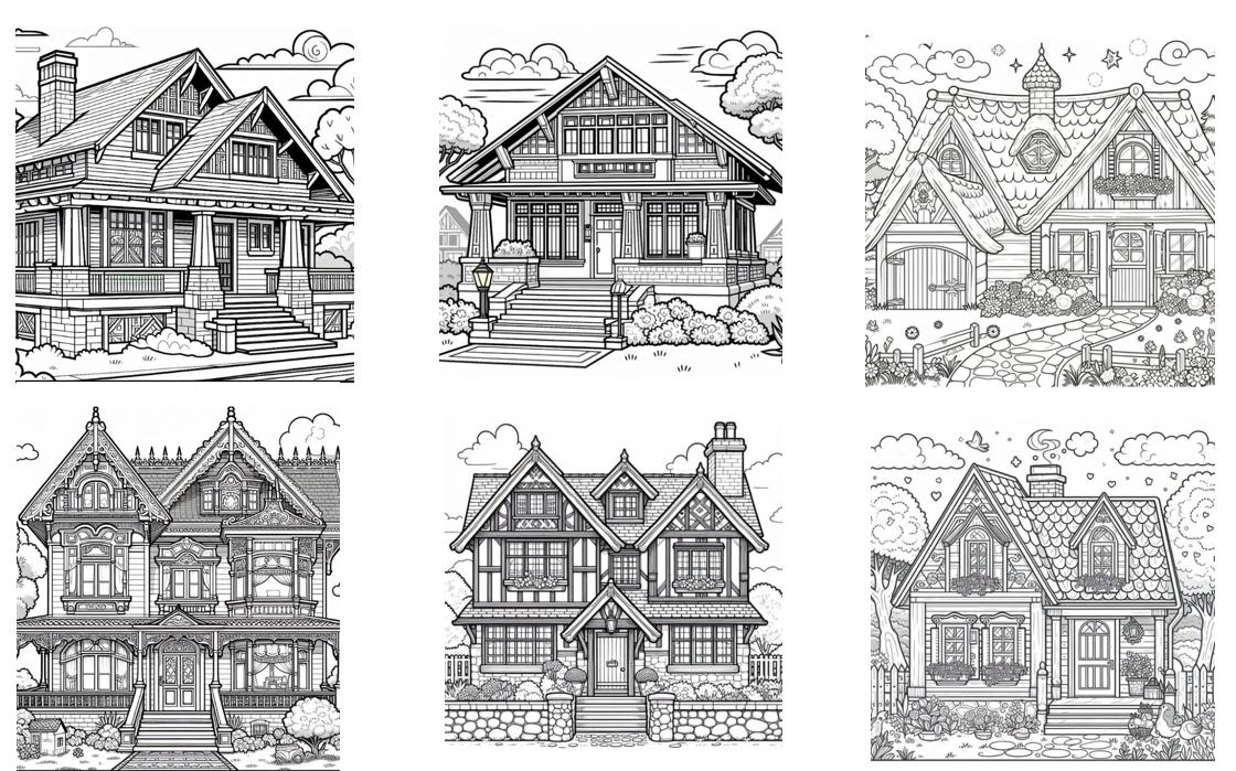 28 House/architecture Design Coloring Pages - Kids and Adult Coloring ...