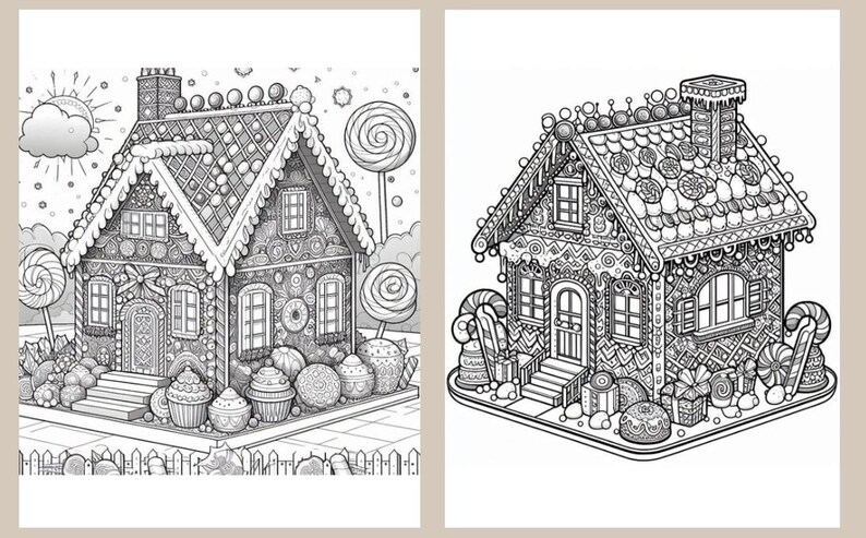 20 Festive Gingerbread House Coloring Pages - Kids & Adult Coloring ...