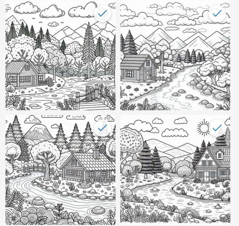PRINTABLE 20 Adorable House and Landscape Coloring Pages - Kids and ...