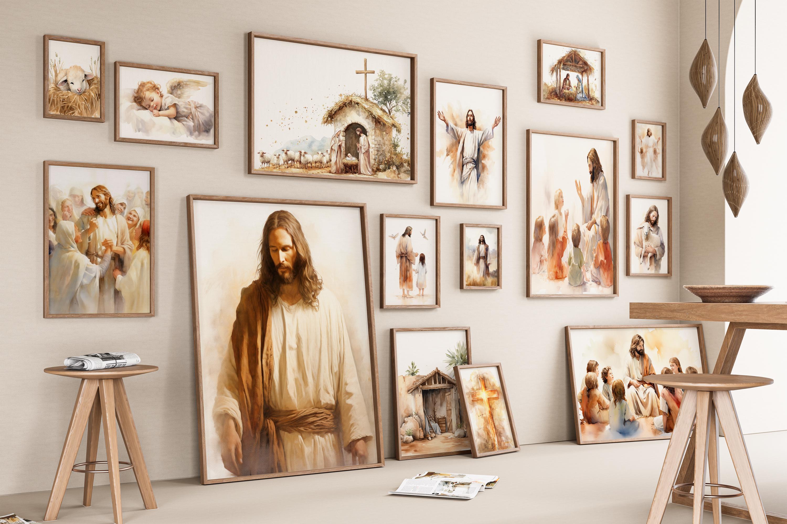 Set of 1000 Jesus Wall Art Printable, Christian Wall Art, Christian ...